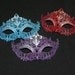 Light Blue Masquerade Mask With Glitter Accents - Etsy