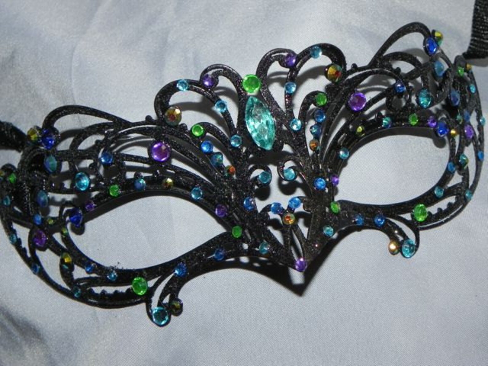 Petite Glittery Metallic Masquerade Mask - Etsy