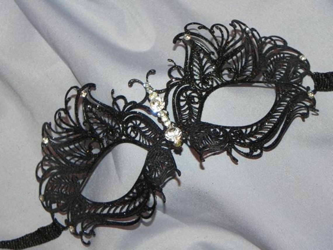 Laser Cut Masquerade Mask - With Rhinestone Accents - Etsy