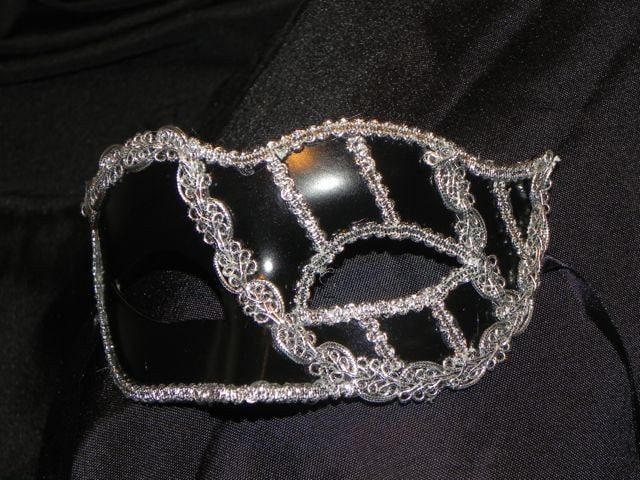 Black and Silver Vienna Mask | Etsy