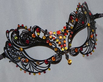 Fire Masquerade Mask - Etsy