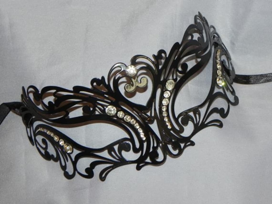 Unisex Metallic Filigree Masquerade Mask | Etsy