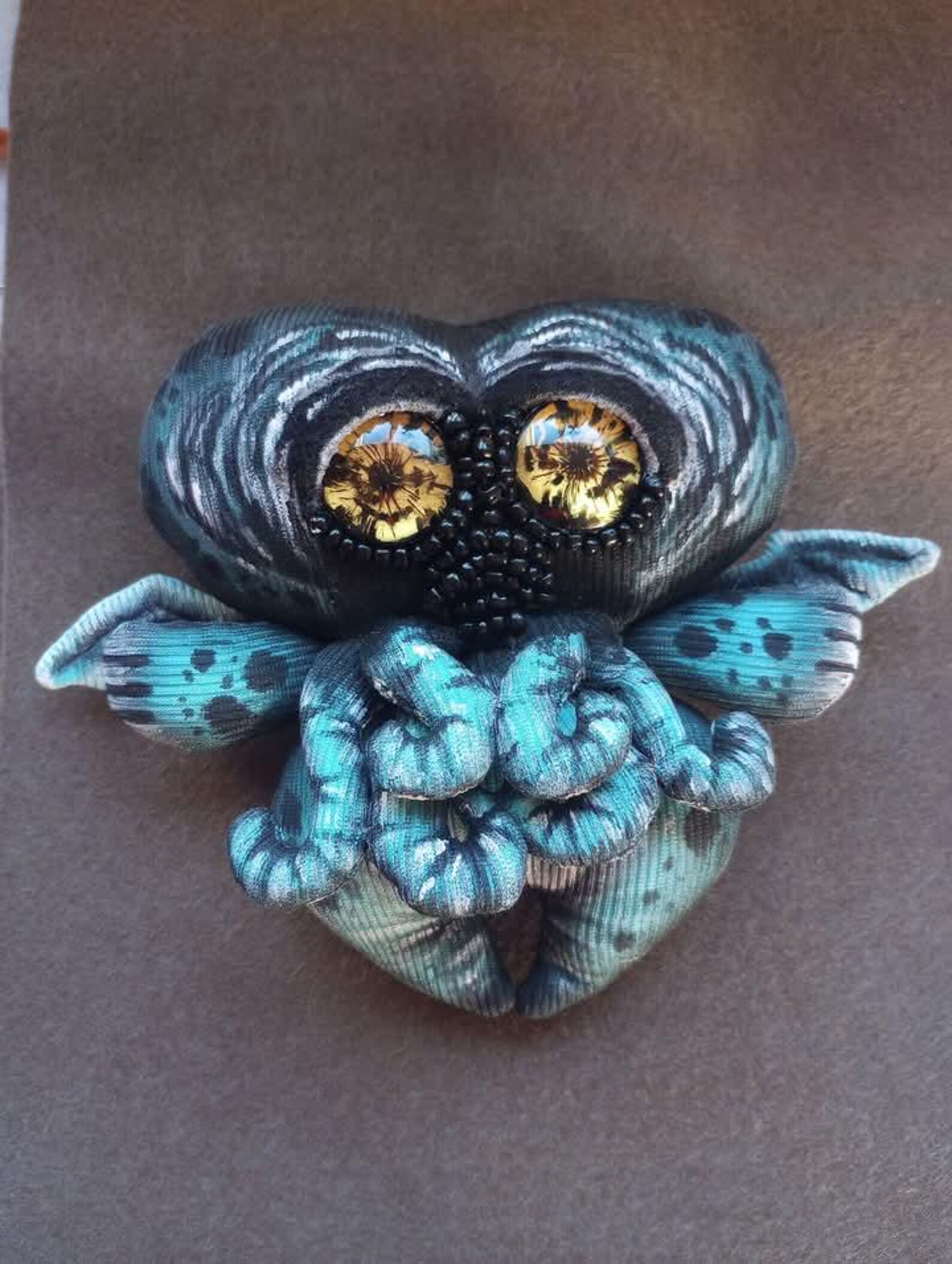 Textile Art Doll "baby Cthulhu" - Etsy