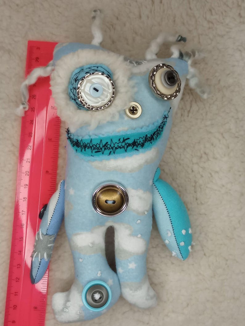 Scrappy Monster Art Doll - Etsy