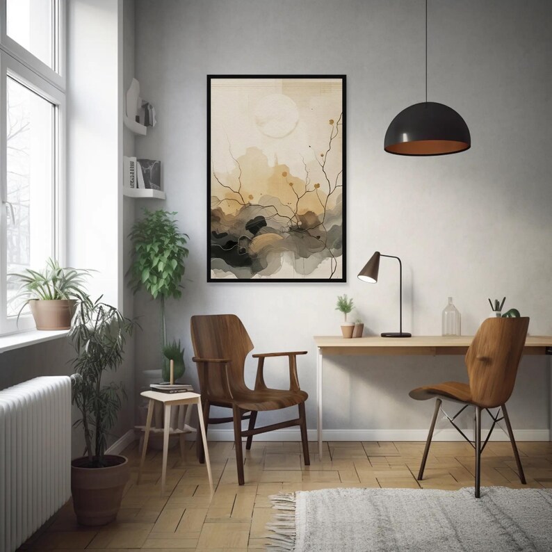 Wabi-sabi Japandi Wall Art | Abstract Neutral Printables | Minimalist Modern Japanese Digital ...