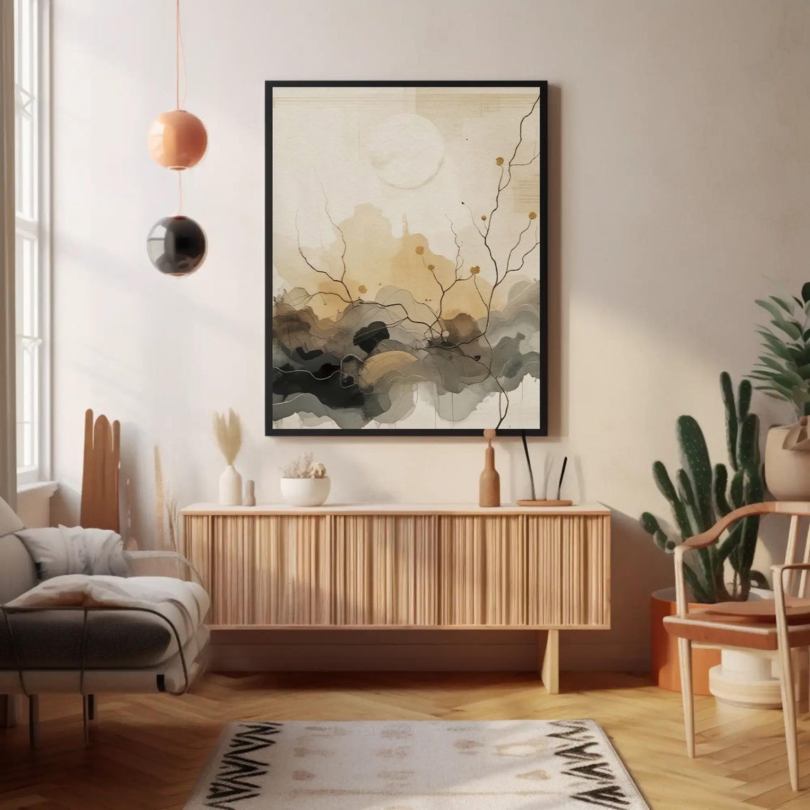 Wabi-sabi Japandi Wall Art | Abstract Neutral Printables | Minimalist Modern Japanese Digital ...