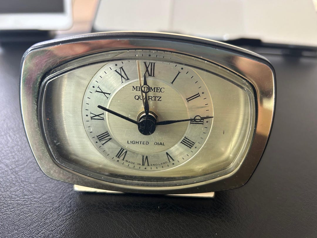 1970 Vintage Metamec Oval Alarm Clock With Quartz Movement - Etsy