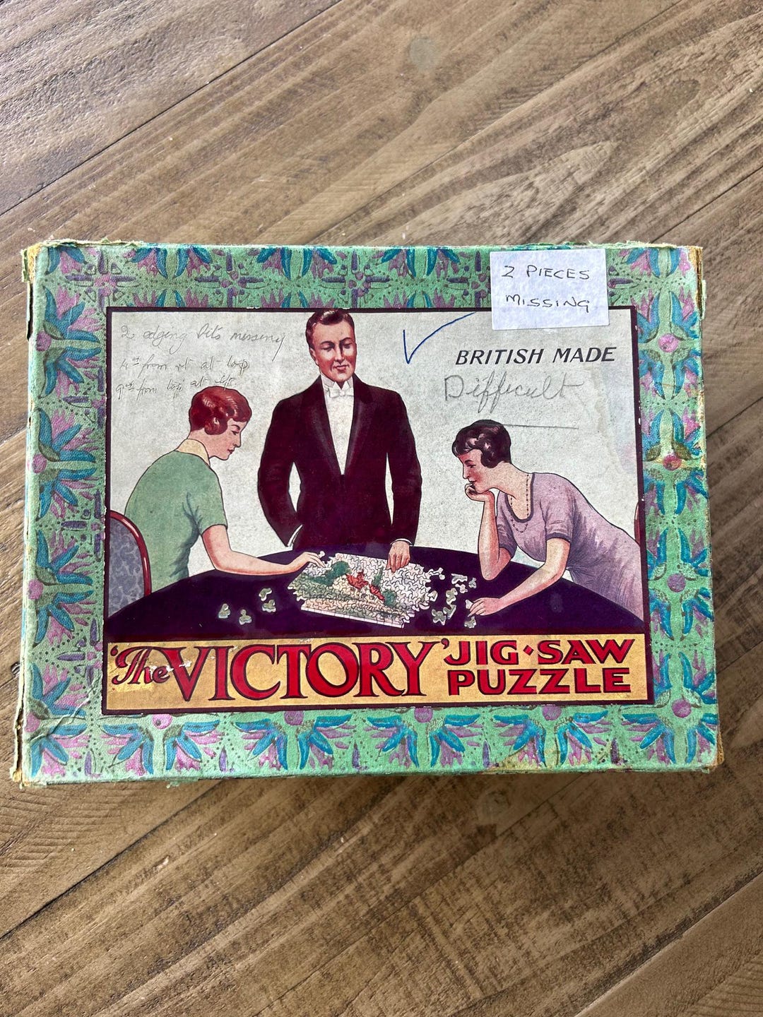 1930s Victory Wooden Jigsaw Puzzle: Art Deco English Collector's Game ...