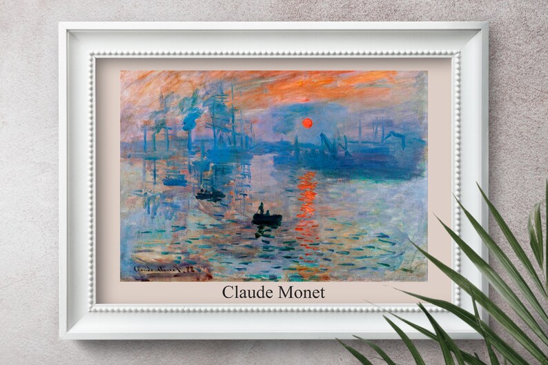 Digital Download Claude Monet, Sunrise, Reproduction, Art Print for ...