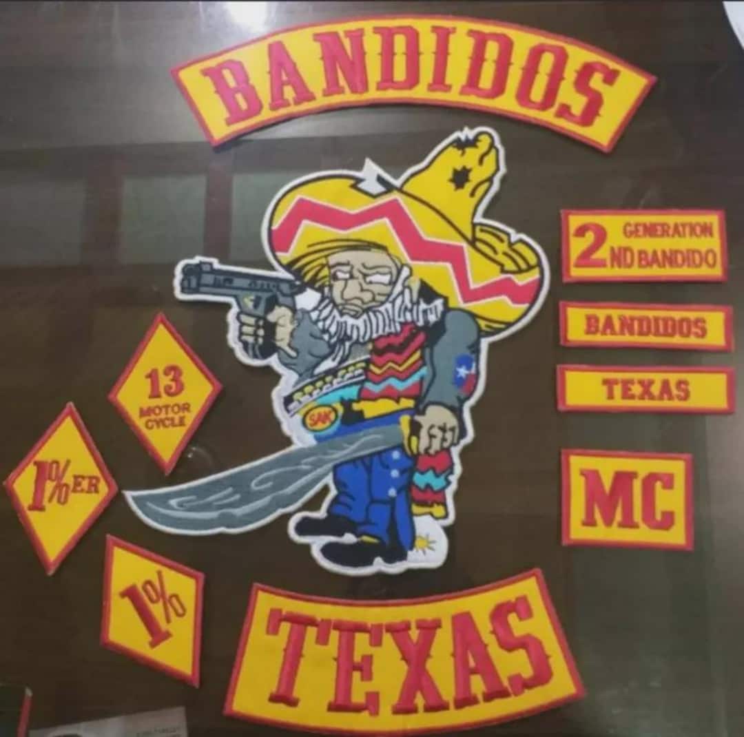 Bandidos Embroidery Patches: Large Iron-on Biker Jacket Appliques ...