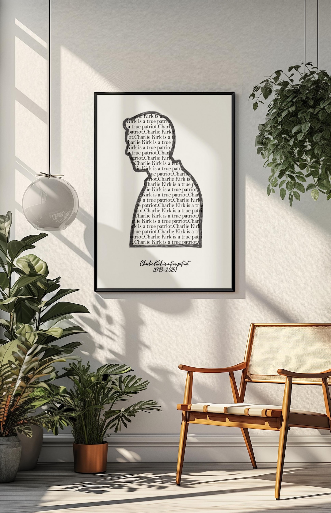Charlie Kirk Tribute Art: "a True Patriot" Quote Print, Freedom ...