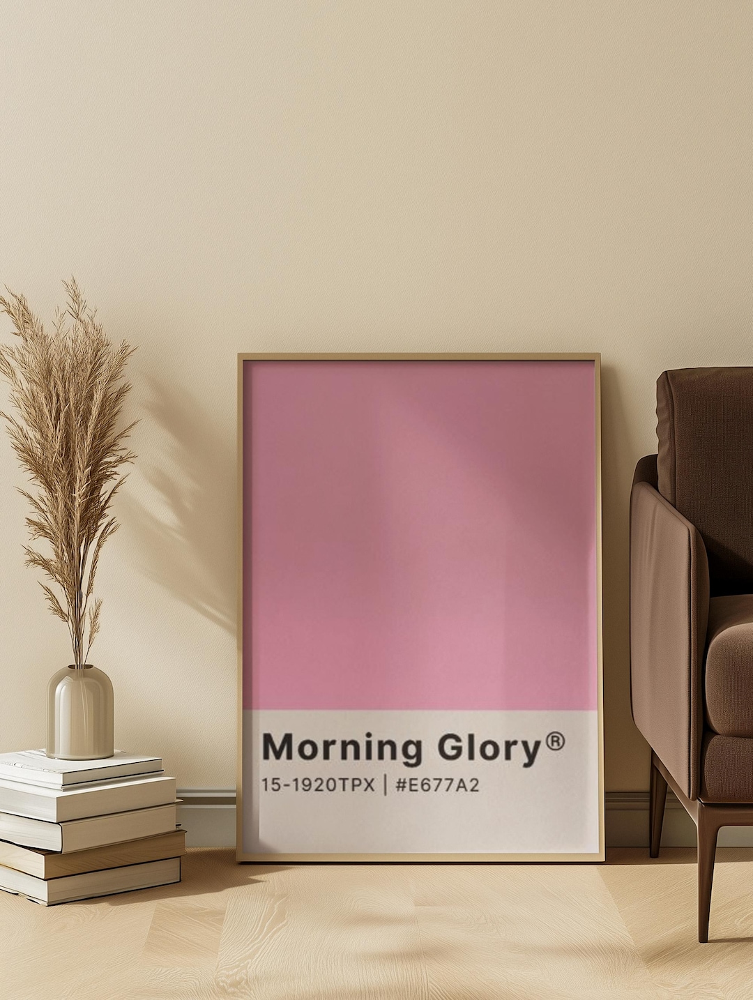 Morning Glory Pink Wall Art – Pantone Style Color Swatch Print ...