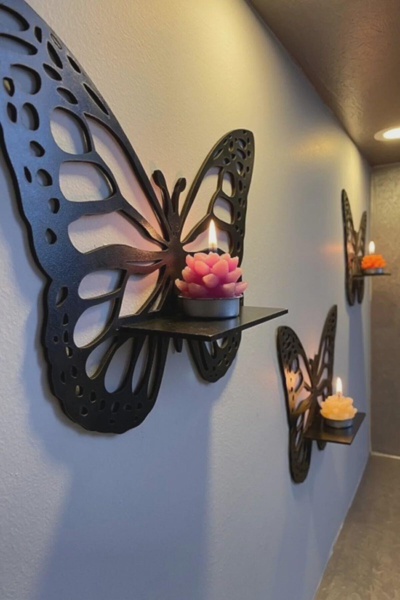 Butterfly Wall Shelf Set of 3 – Wooden Floating Shelves, Nursery Wall ...