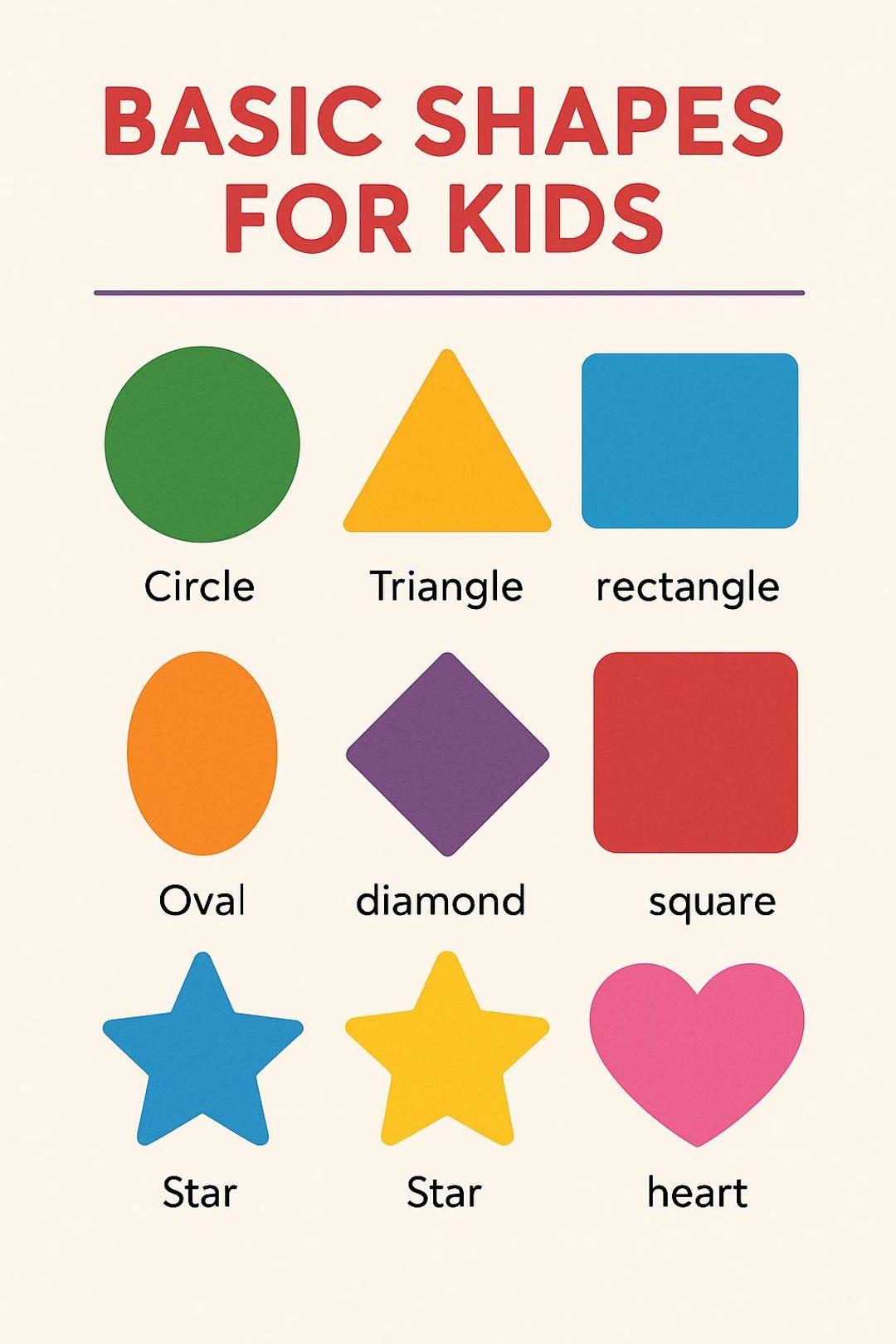 Colorful Shapes for Kids - Etsy