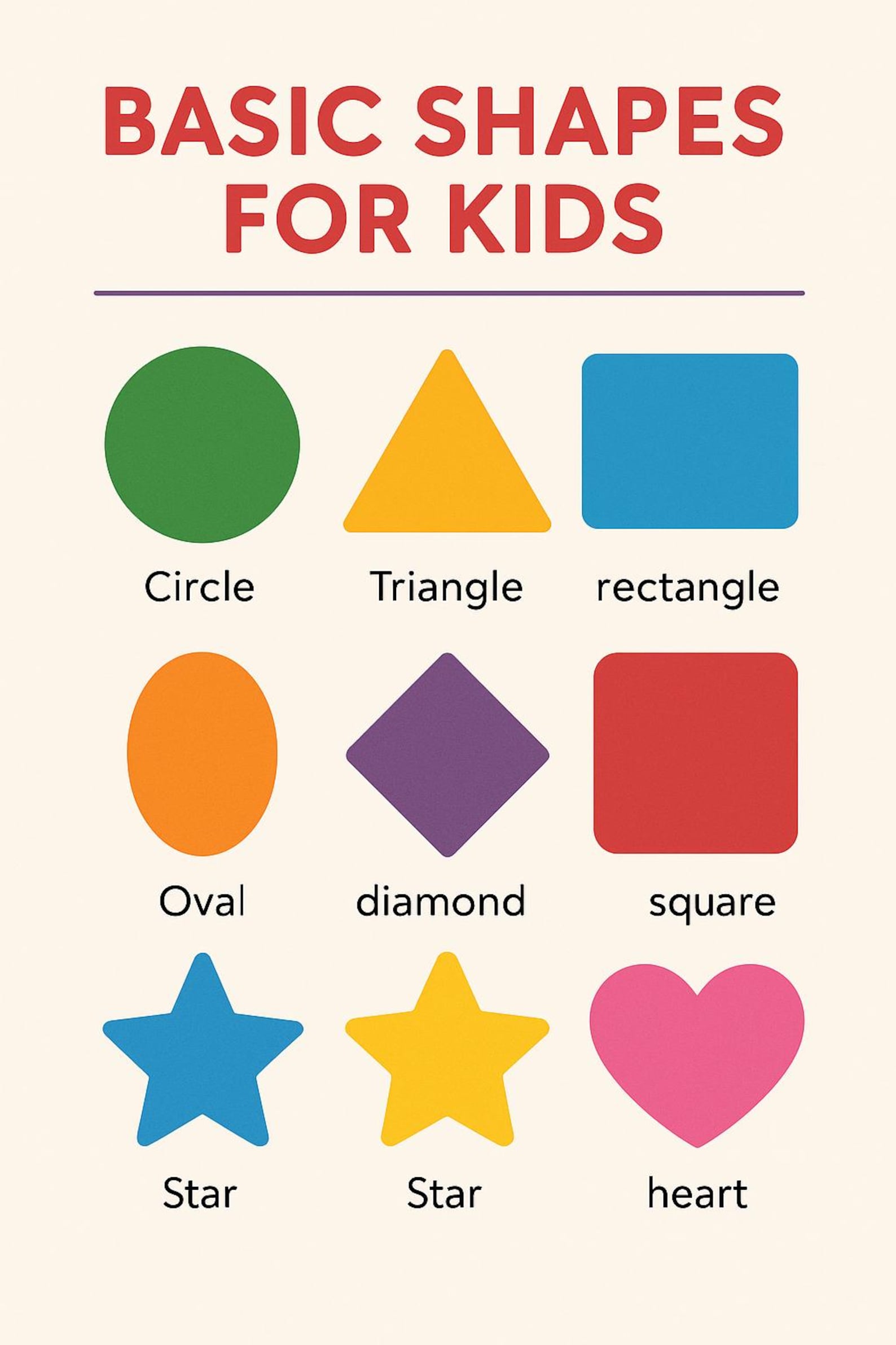 Colorful Shapes for Kids - Etsy