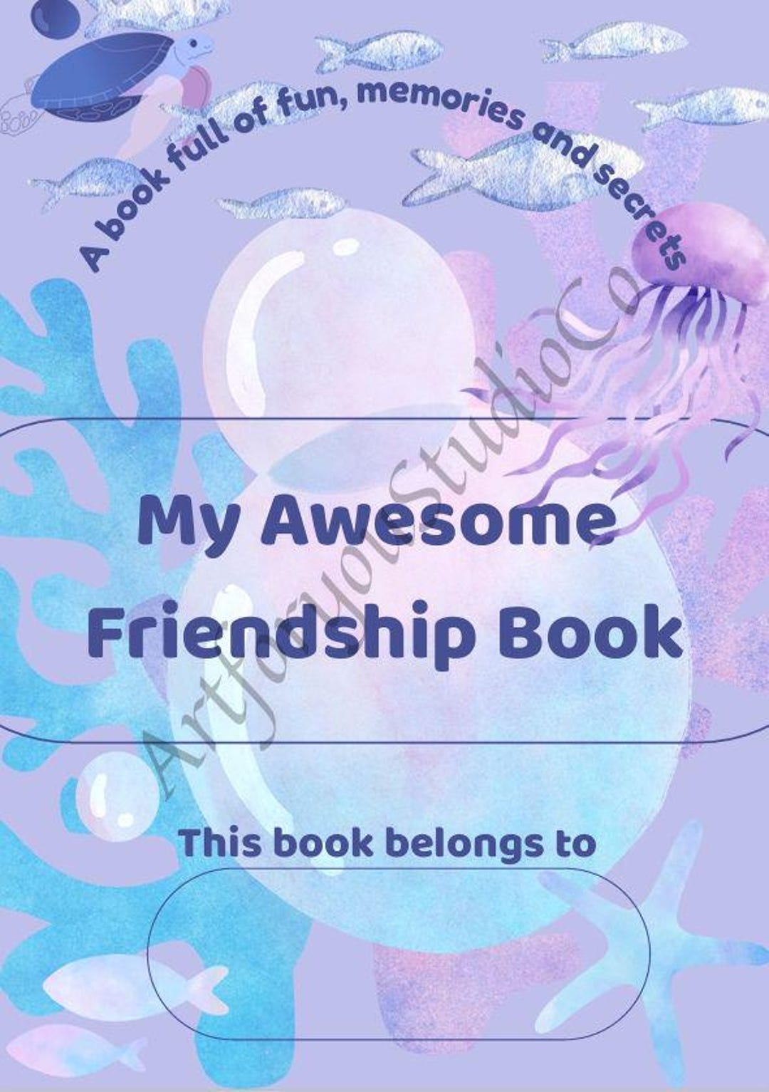 Friendship Book for Kids | Printable Memory Book | Keepsake Journal ...