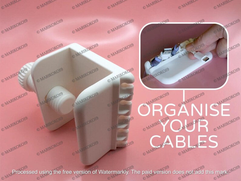 Customizable Cable Organizer STL File - 3D Printable Cord Holder ...
