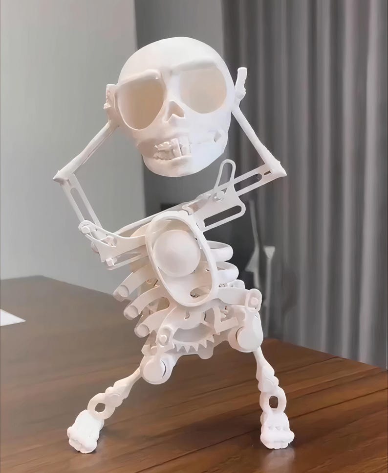 Articulated Skeleton STL Files - Dancing Skeleton 3D Printer Files ...