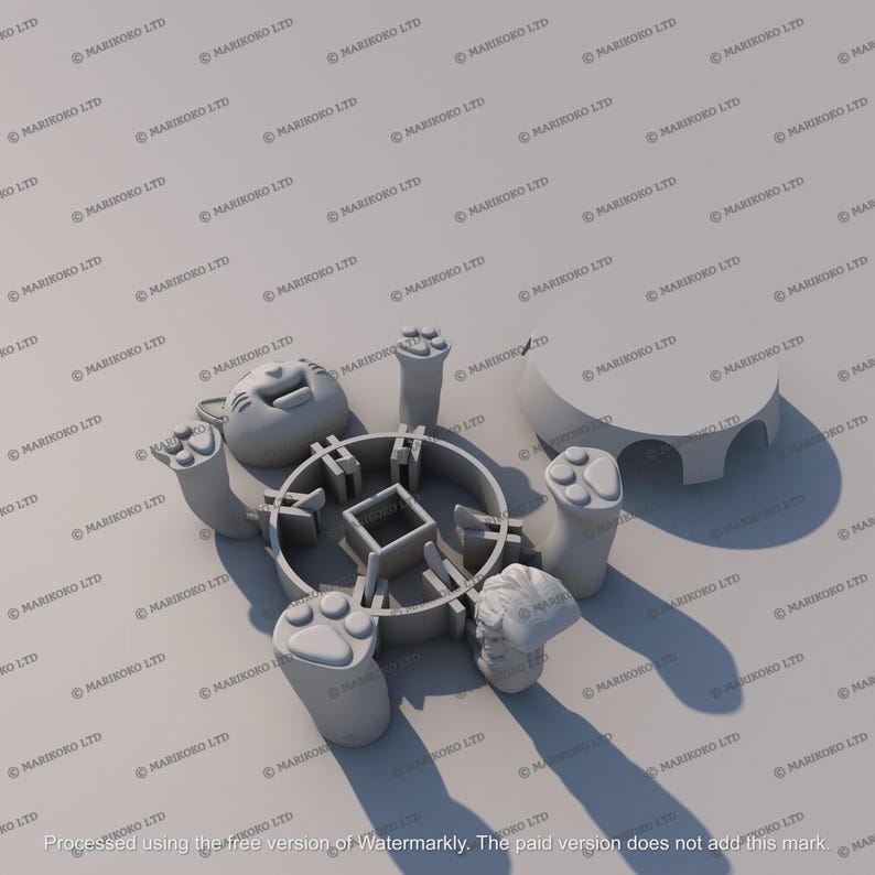 Cat STL File - 3D Printable Coaster - 3D Cute Cat - 3D Printer Files ...