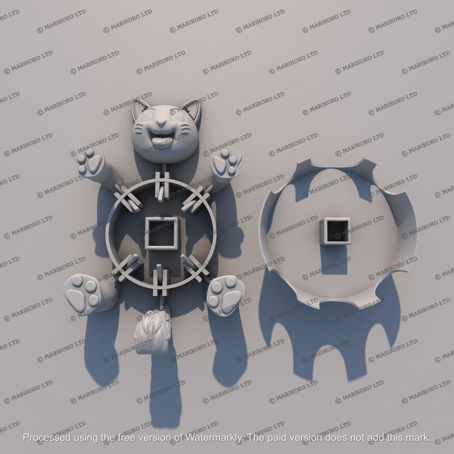 Cat STL File - 3D Printable Coaster - 3D Cute Cat - 3D Printer Files ...