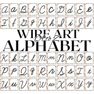 Wire Name Art Tutorial PDF – Cursive Wire Letter, Wire Word Art Design ...