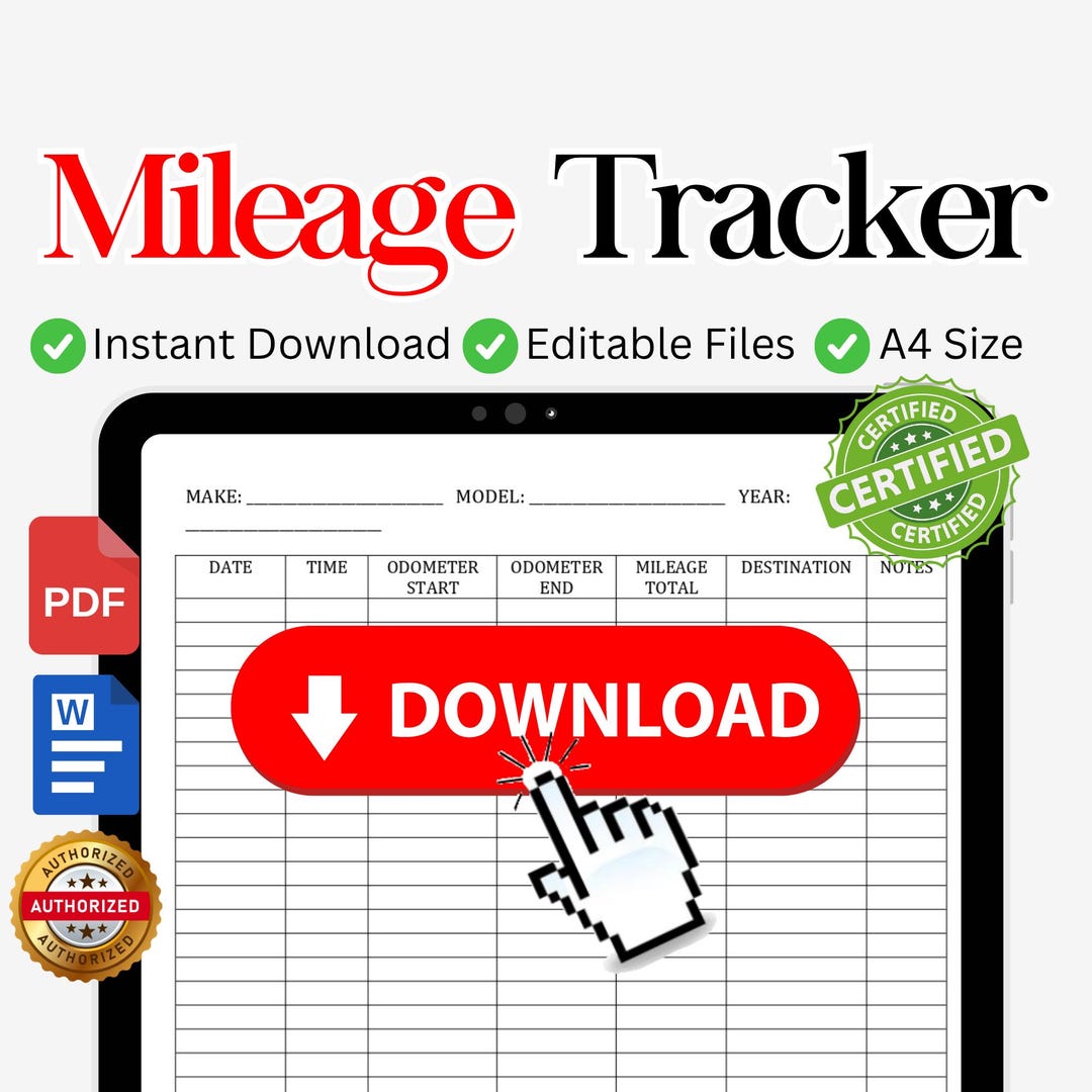 Car Mileage Tracker, Uber Mileage Tracker, Mileage Gas Tracker, Gas ...