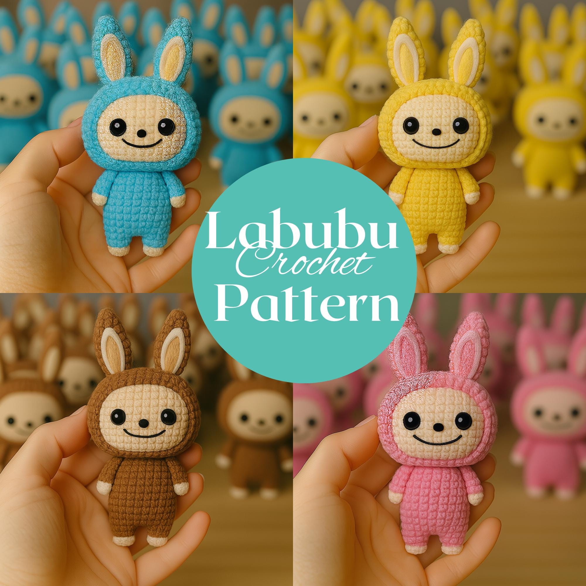 Labubu Crochet Pattern PDF Download, Labubu Plush Doll, Labubu Pattern ...