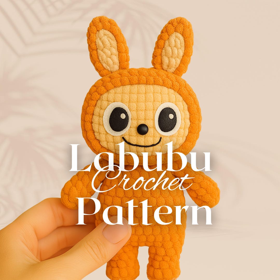 Easy Crochet Pattern Labubu Keychain, PDF Crochet Labubu Keychain ...