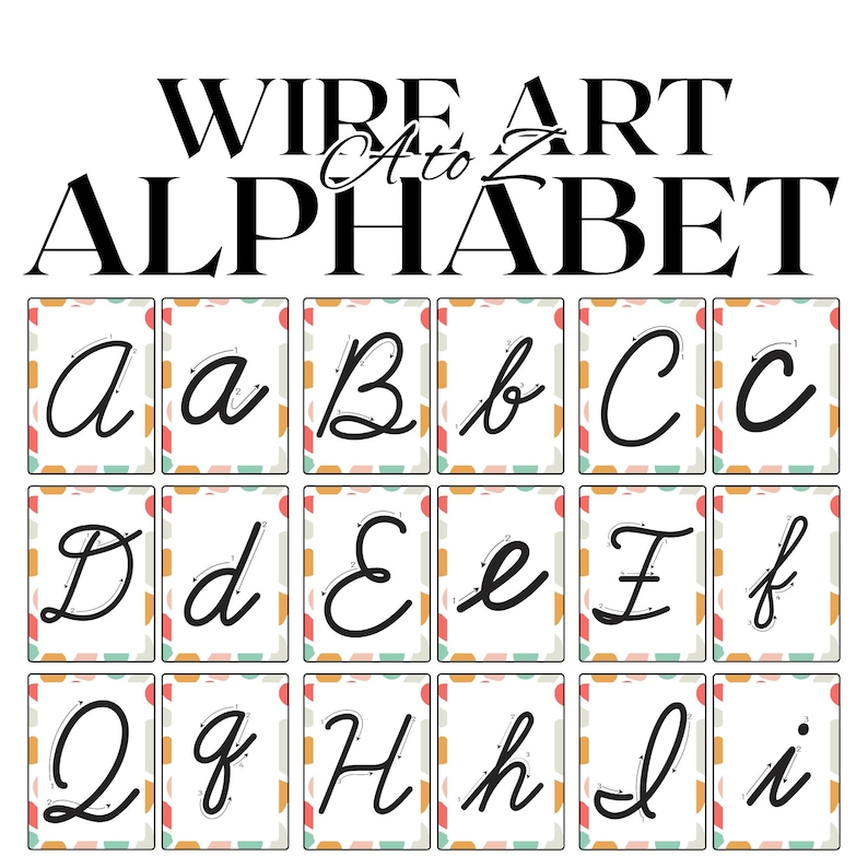Wire Name Art Tutorial PDF – Cursive Wire Letter, Wire Word Art Design ...