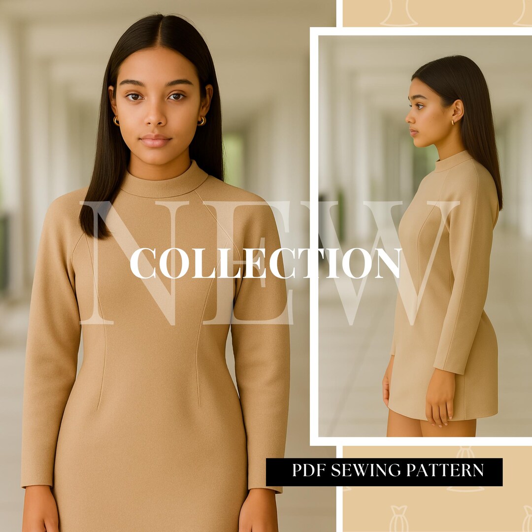 Simple Office Dress Pattern, Formal Dress Pattern, Work Dress Pattern ...