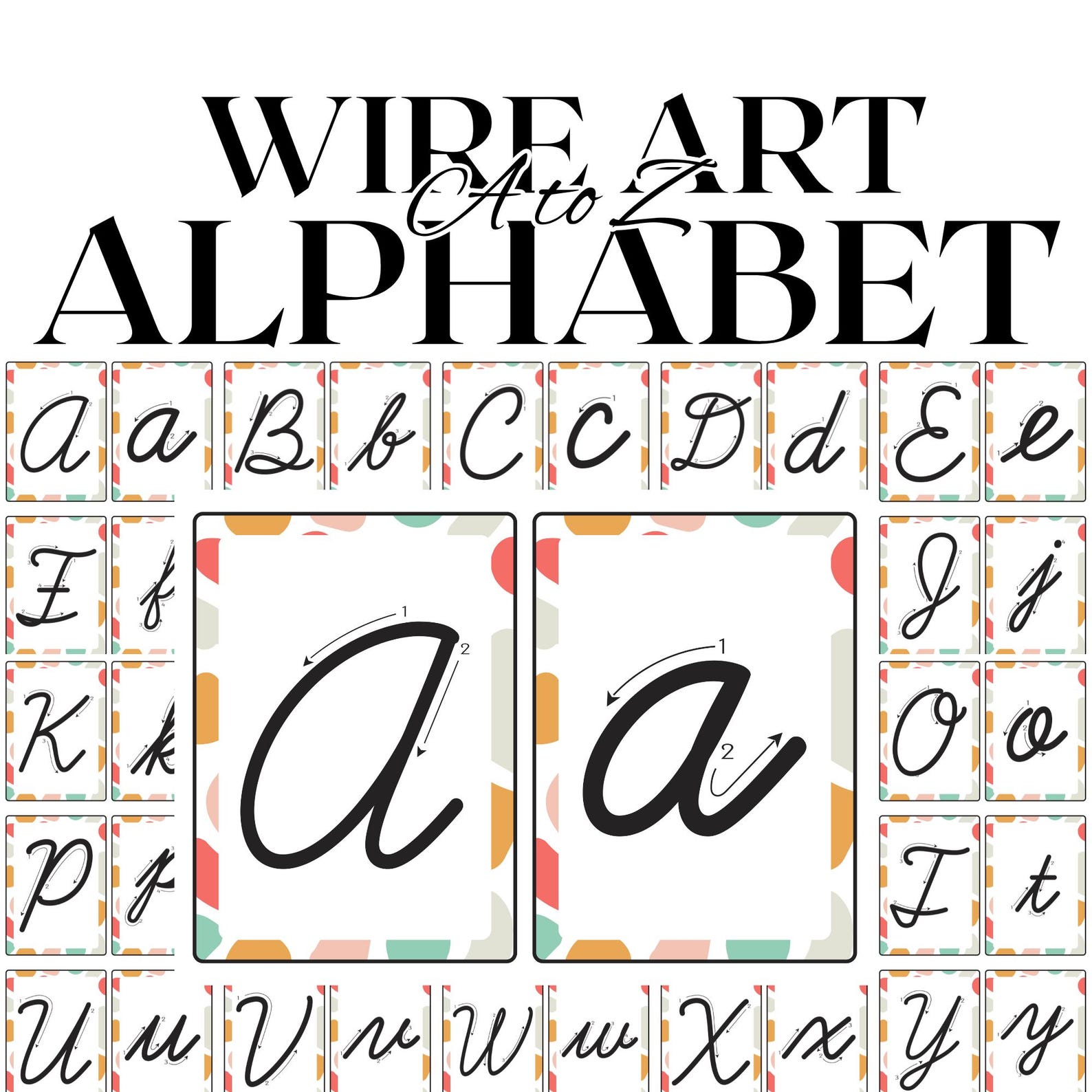 Wire Name Art Tutorial PDF – Cursive Wire Letter, Wire Word Art Design ...
