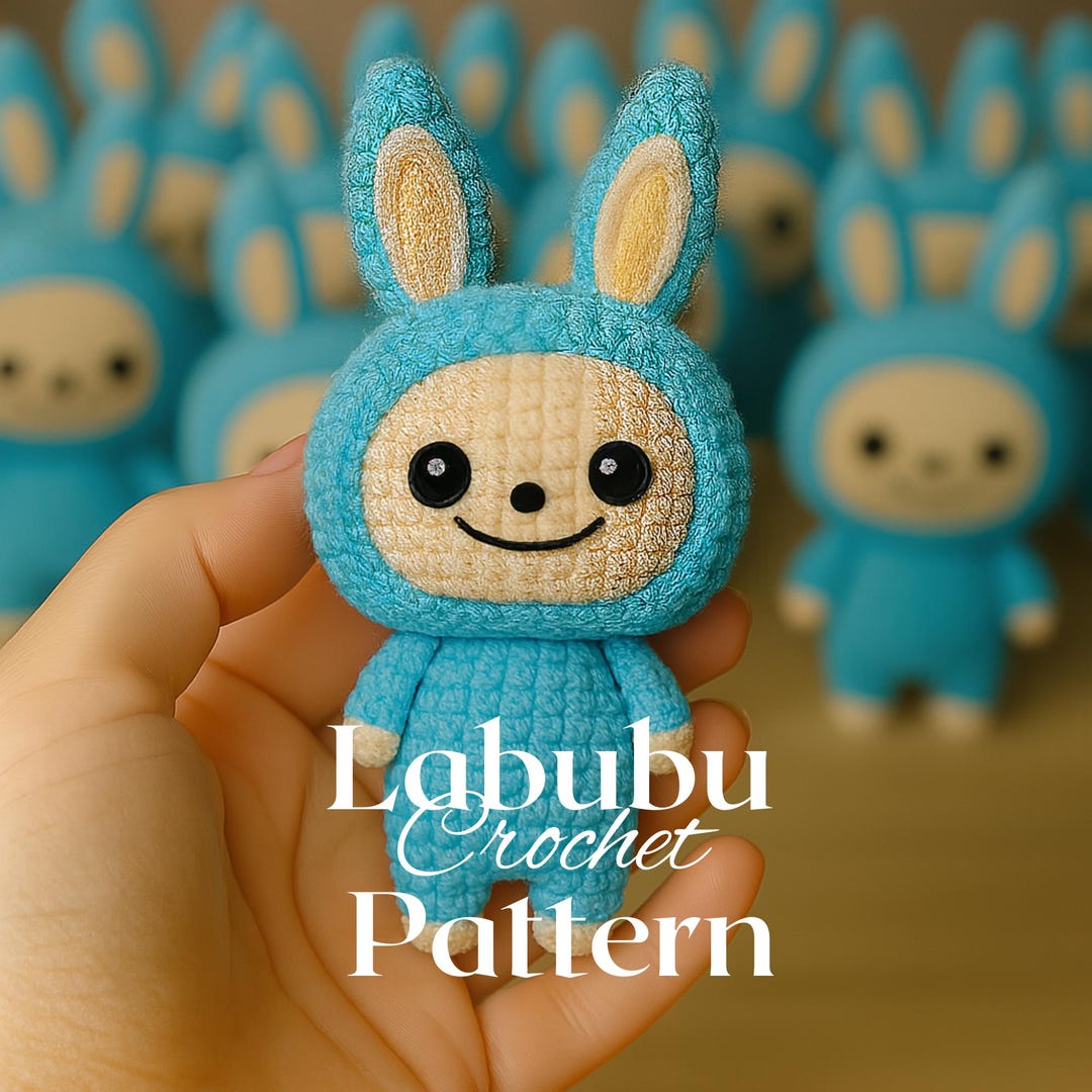 Labubu Amigurumi Crochet Pattern PDF | Bunny Keychain Crochet | Smiling ...