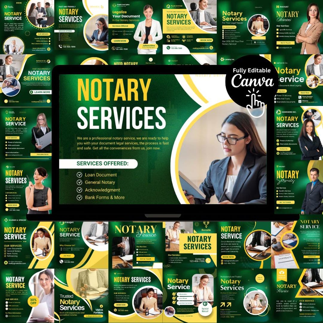 Notary Marketing, Public Notary Templates, Mobile Notary Social Media ...