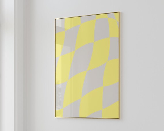 Checker Wall Art Preppy Aesthetic Art Print Downloadable - Etsy