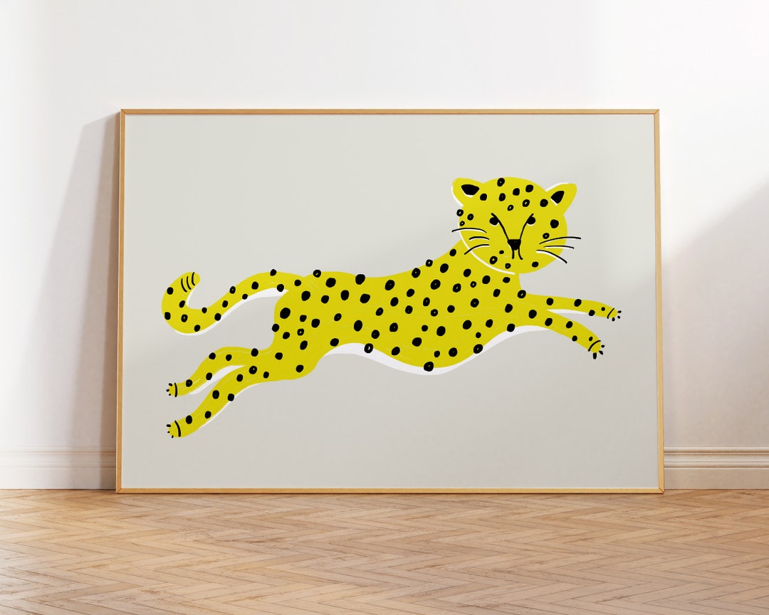 Leopard Art | Printable Wall Art | Large Poster | Preppy Animal Print ...