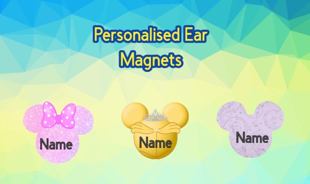 Personalised Disney Ear Magnets - Etsy UK