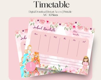 Back to School Printable School Timetable & Weekly Planner PDF ...