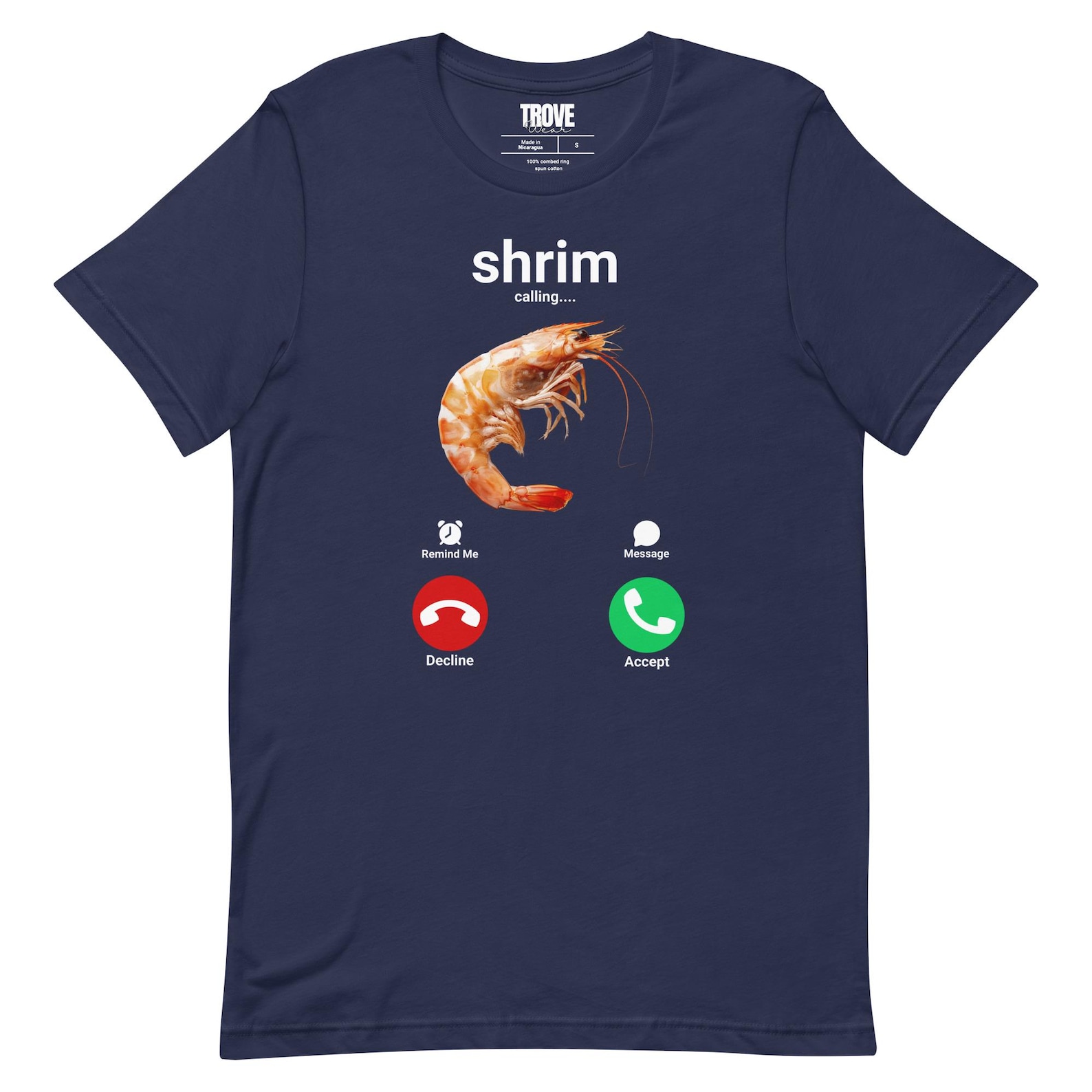 Shrim is Calling Misspelled Funny Shrimp Calling Meme T-shirt, Shrimp ...