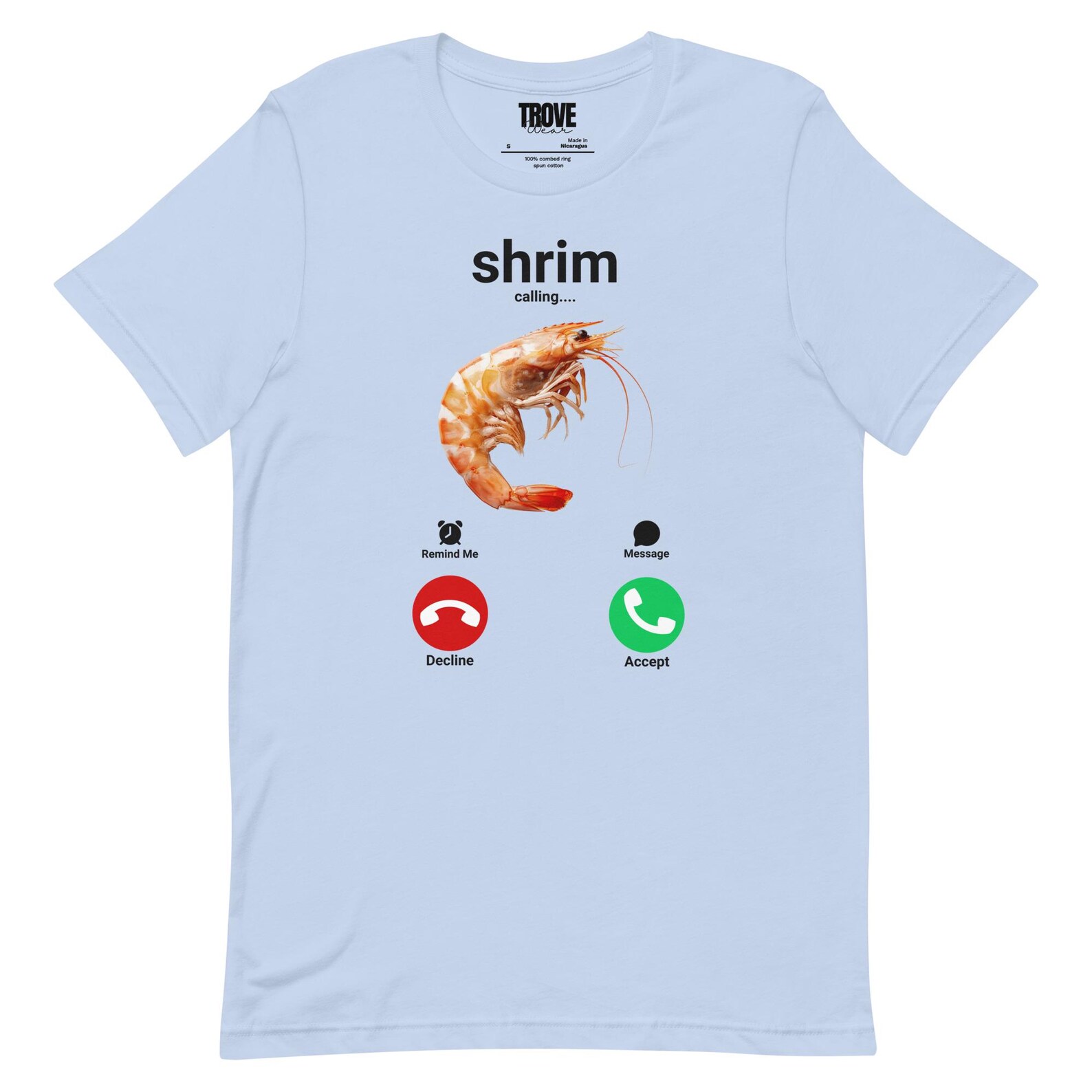 Shrim is Calling Misspelled Funny Shrimp Calling Meme T-shirt, Shrimp ...