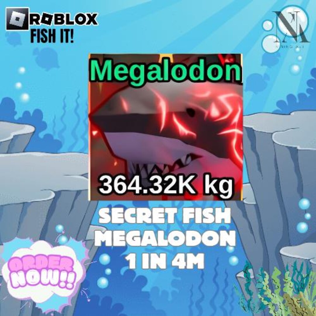 Fish It Roblox:megalodon 1 in 4m - Etsy