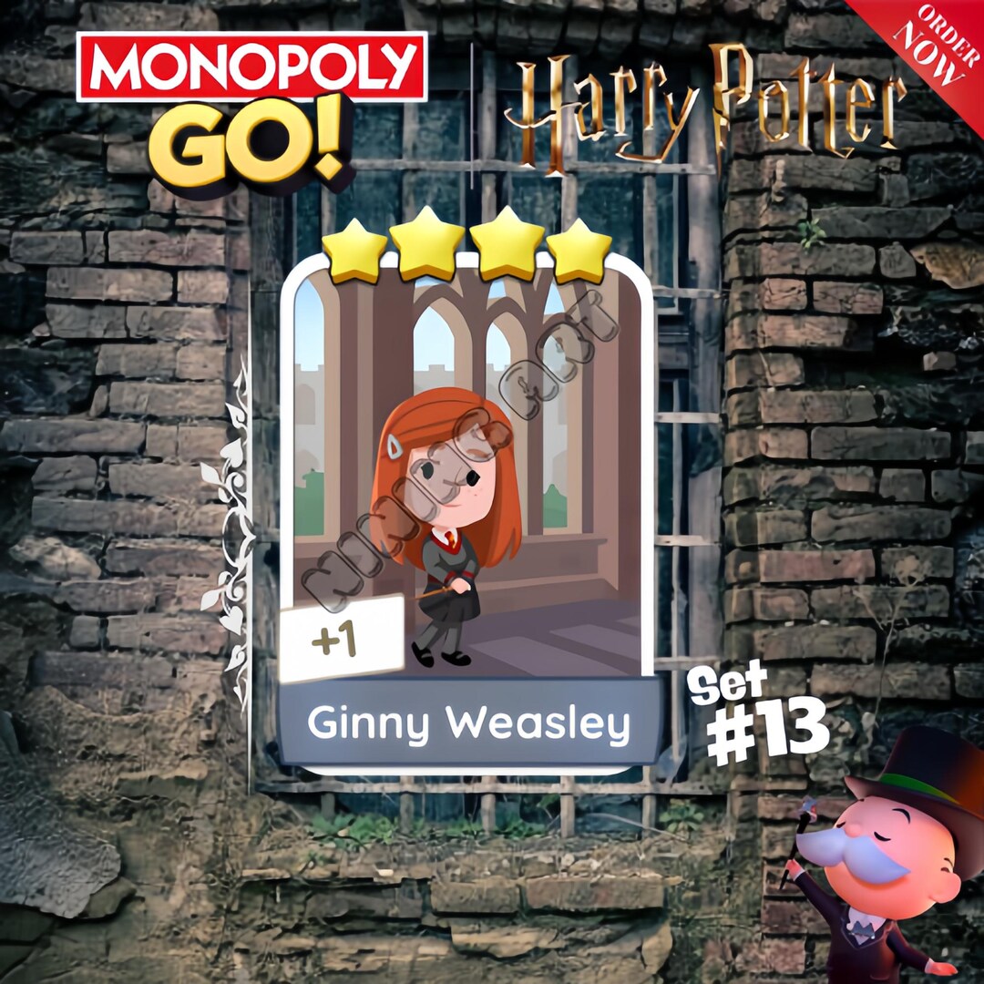 Ginny Weasley Set 13 _monopoly Go_sticker Star 4 Instant Processing - Etsy