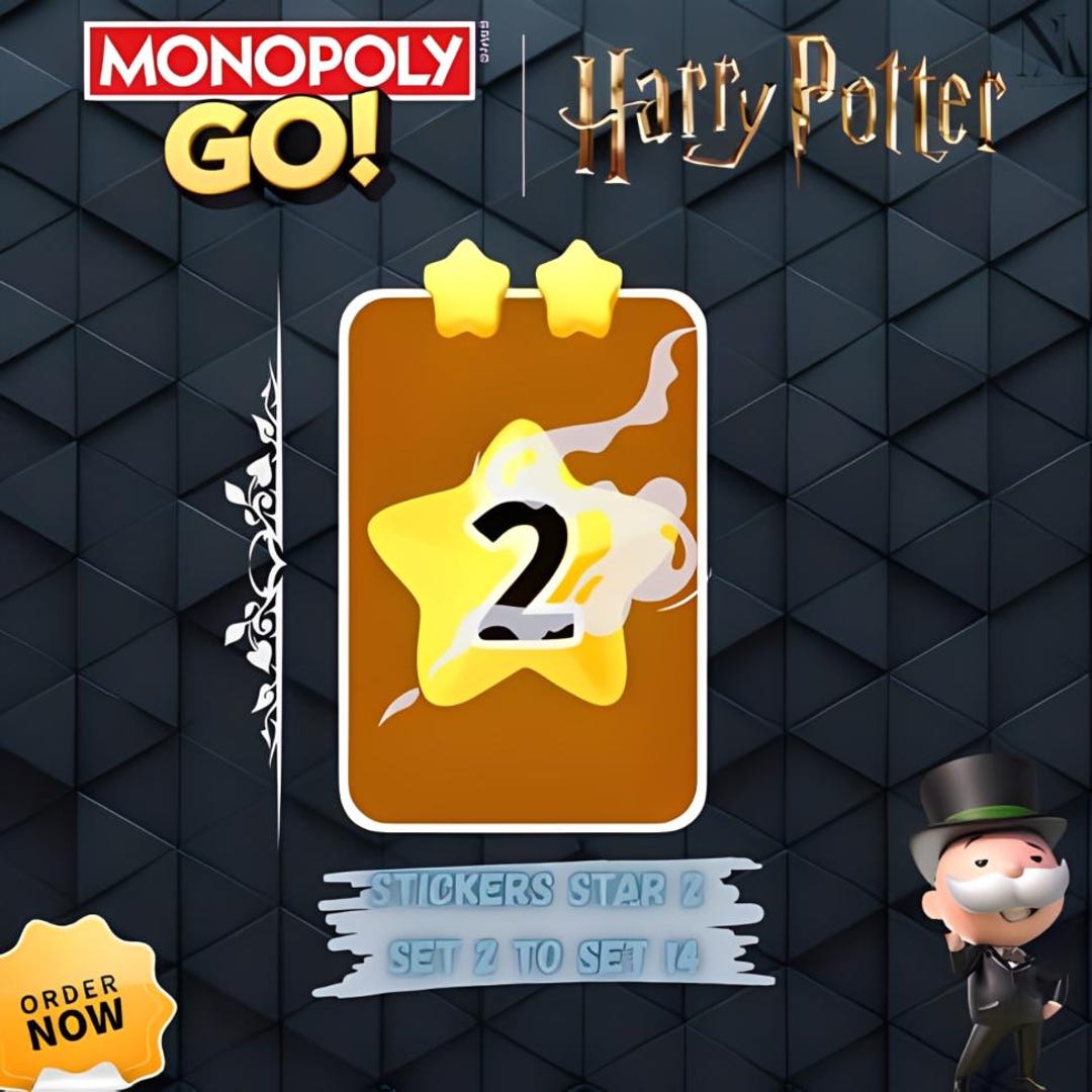 Monopoly Go Stickers: 2 Star Sticker Set 2 to Set 14 - Etsy