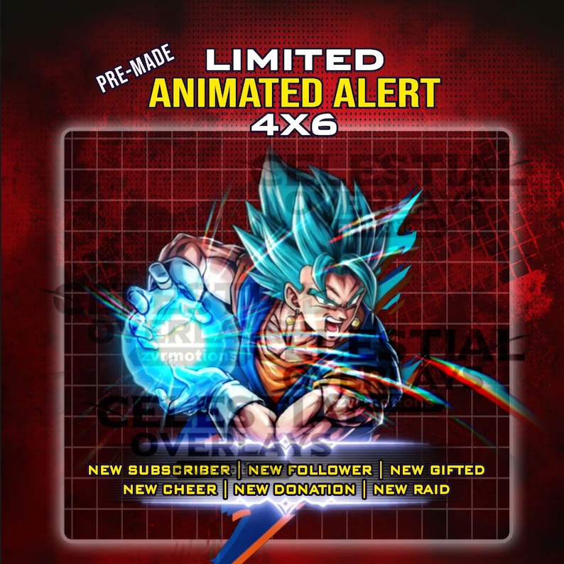 Animated Goku Stream Overlay Twitch Stream: Manga Alerts DBZ (digital ...