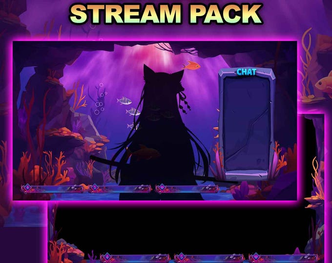 Deep Sea Stream Pack - Ocean Themed Twitch Overlay | Animated Scenes ...