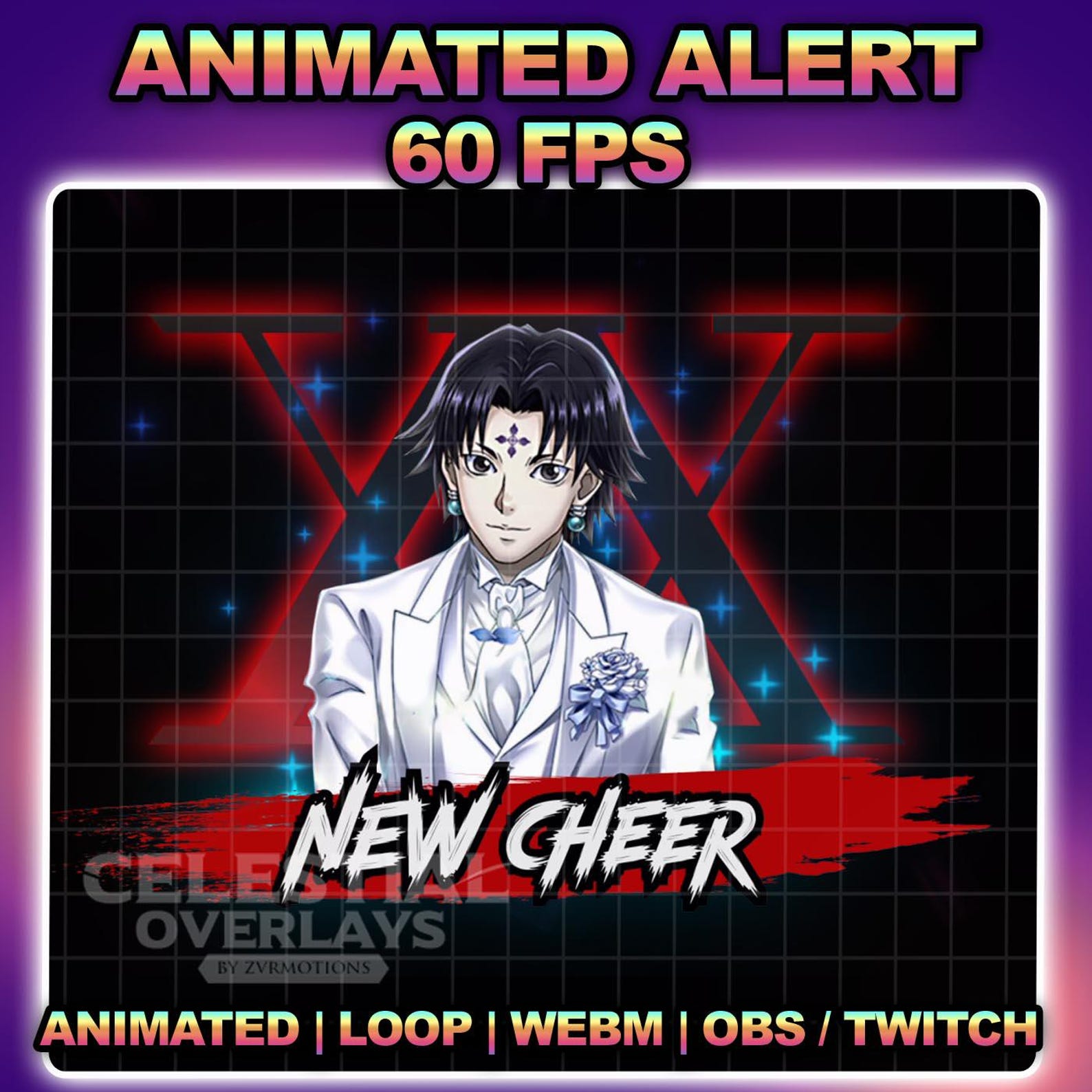 Limited Anime Animated Alert Overlay Manga Style, Anime Stream - Etsy