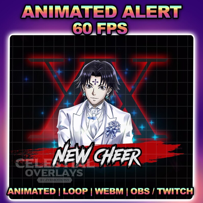 Limited Anime Animated Alert Overlay Manga Style, Anime Stream - Etsy