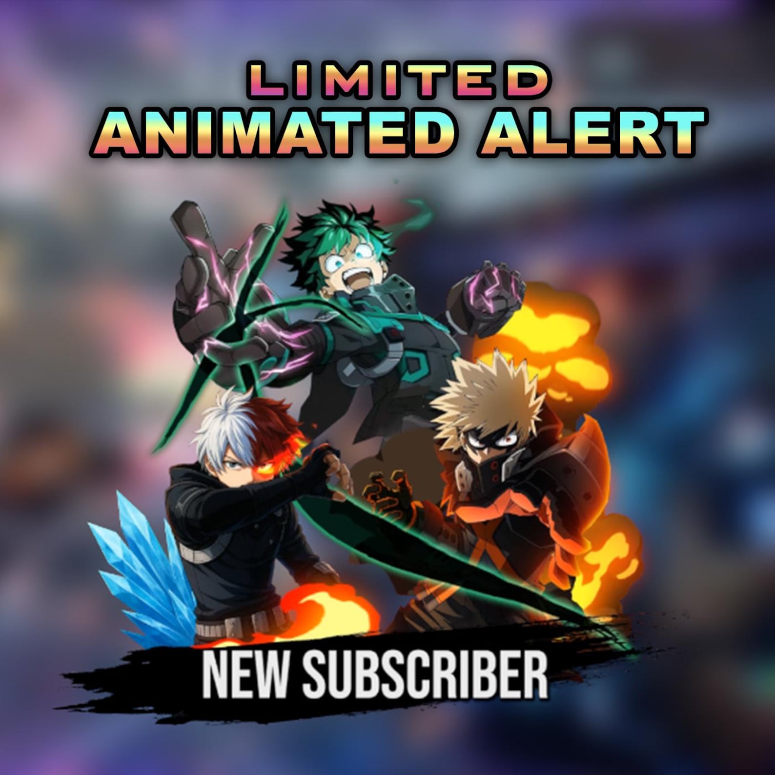 6x Anime Stream Overlay: Animated Alerts - New Follower, Sub, Raid ...