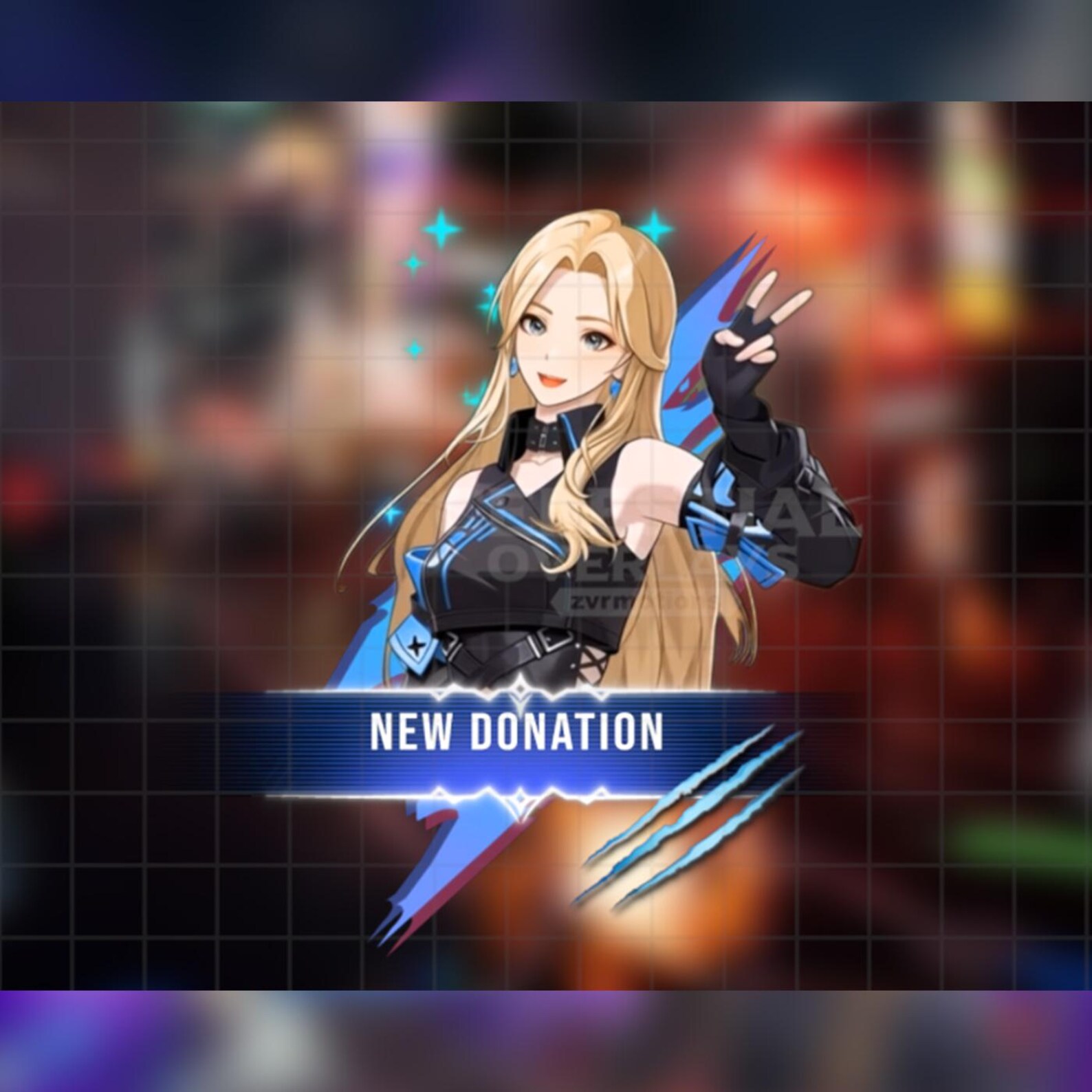 Animated Anime Stream Overlay: New Follower, Sub, Raid Alerts (digital ...
