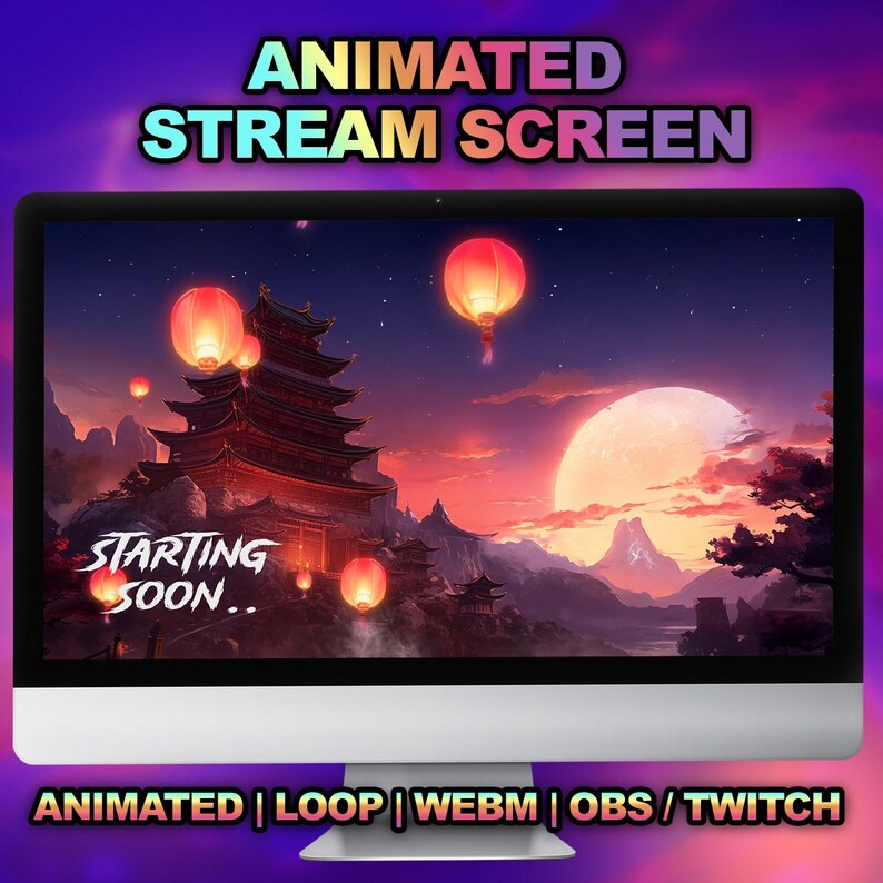 Japan Scene Animated Stream Animated Stream Package | Stream Overlays ...