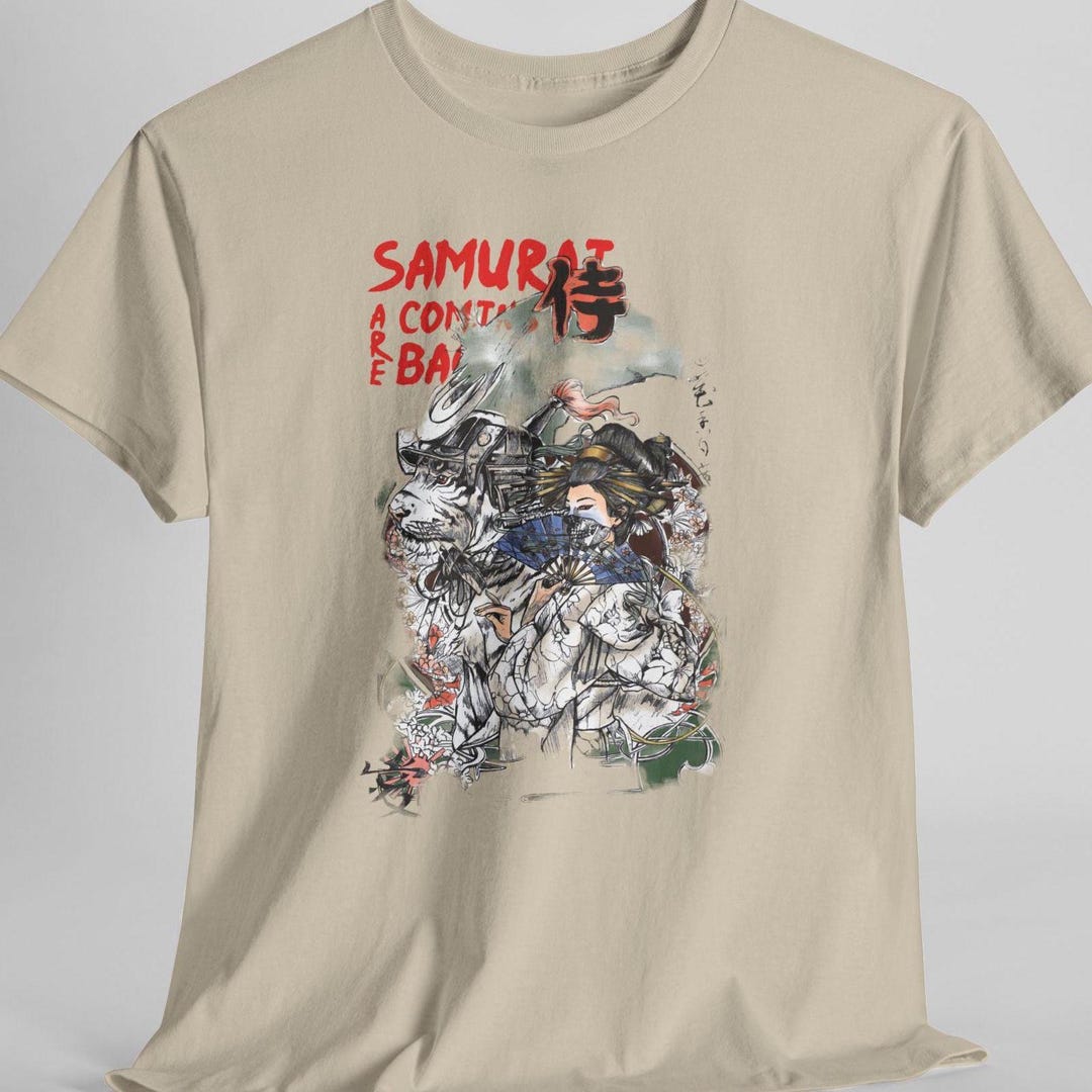 Samurai Illustration T-shirt | Japanese Warrior Art, Brush Stroke ...